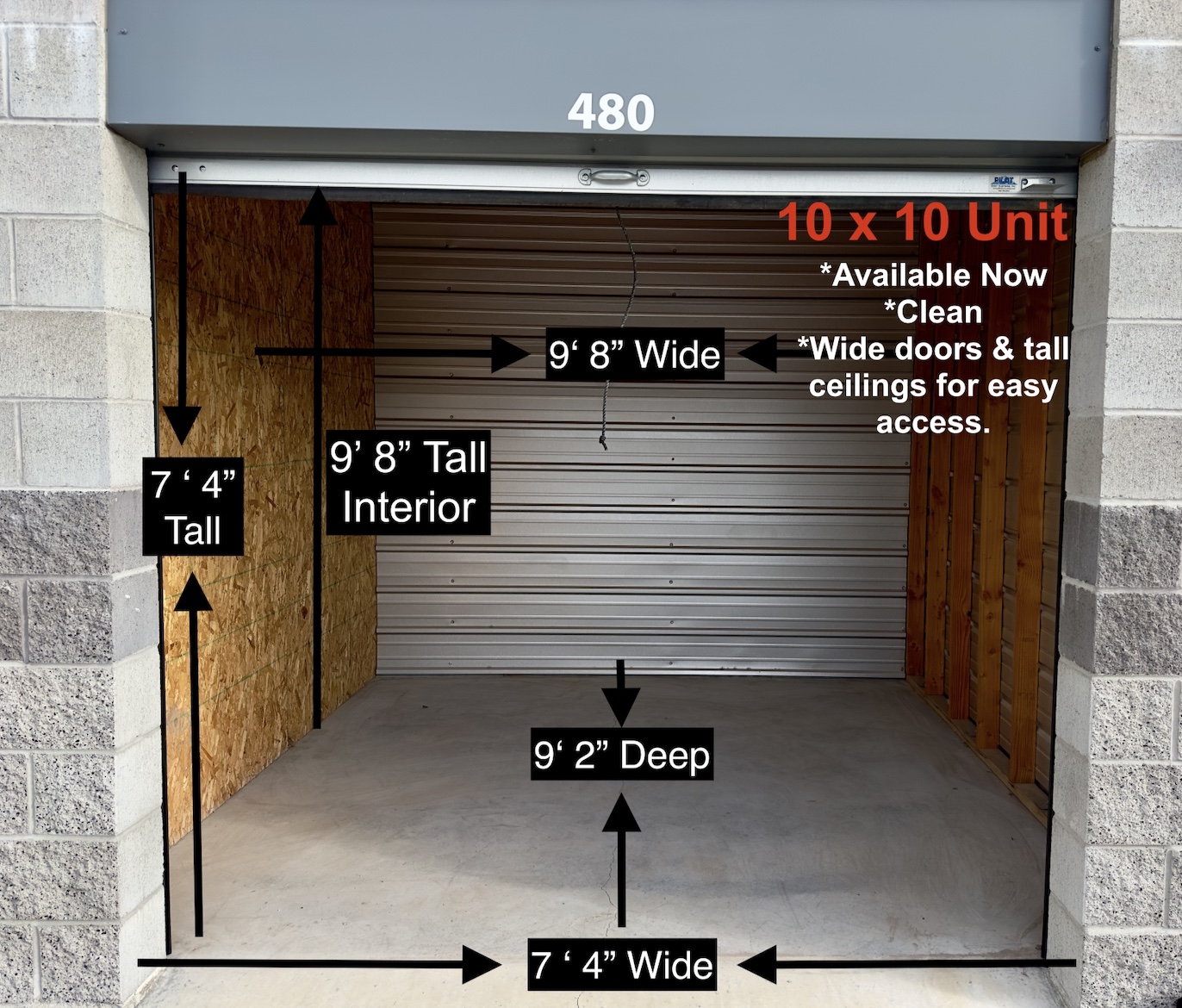 Picture of a 10x10 unit